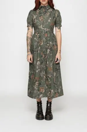DISTURBIA Poison Eden Midi Shirt Dress