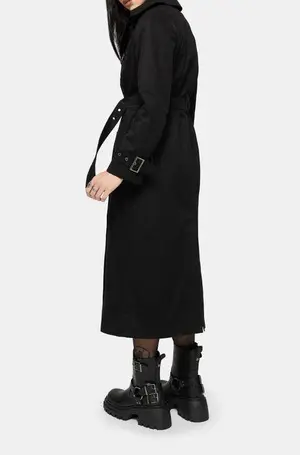 DISTURBIA Poe Embroidered Trench Coat
