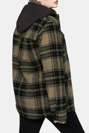 DISTURBIA Trellis Lightweight Shacket