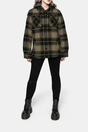 DISTURBIA Trellis Lightweight Shacket
