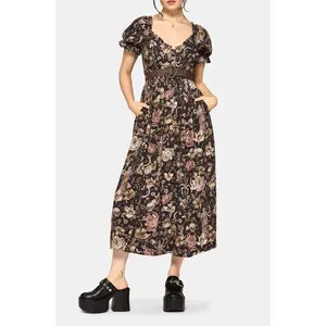 DISTURBIA Short Sleeve Midi Dress