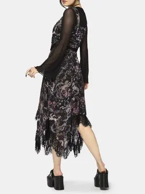DISTURBIA Merunicorn Enchanted Forest Midi Skirt