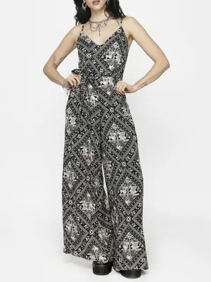 DISTURBIA Hexweave Wide Leg Cami Jumpsuit