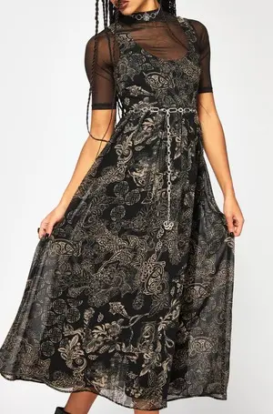 DISTURBIA Surge Celtic Print Cami Midaxi Dress