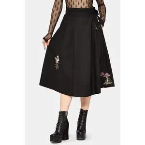 DISTURBIA Faela Fairy Embroidered Midi Skirt