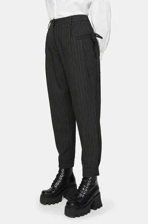 DISTURBIA Sabrina Pinstripe Trouser With Bow Detail