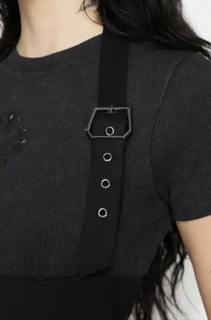 DISTURBIA New Age Halter Neck Pinafore Midi Dress