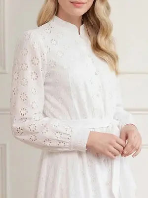 NEEDLE & THREAD Romilly Cotton Long Sleeve Shirt Dress