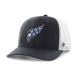 '47 White Washington Capitals Logo Trucker Adjustable Hat - Navy