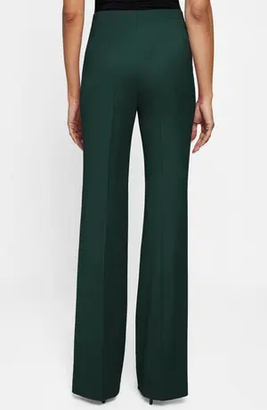 Santorelli Beth Mid-rise Flared Pant In Soft Stretch Twill