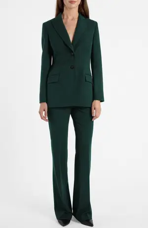Santorelli Beth Mid-rise Flared Pant In Soft Stretch Twill
