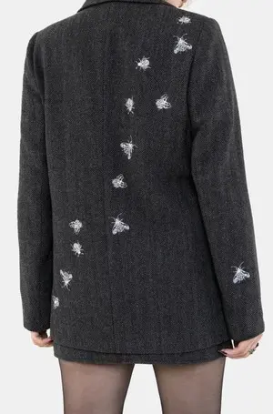 DISTURBIA Chrysina Sequin Embellished Blazer