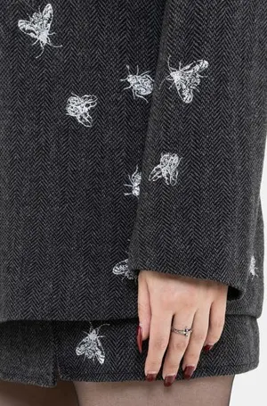 DISTURBIA Chrysina Sequin Embellished Blazer
