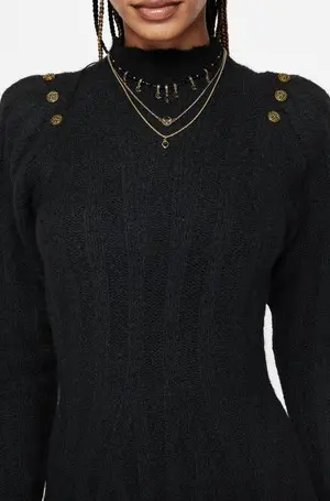 DISTURBIA Dream Ribbed Skater Knit Dress