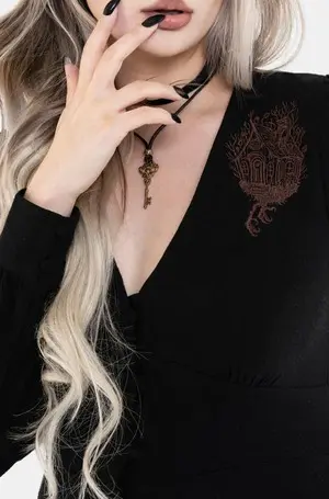 DISTURBIA Hexborn Linen-blend Baba Yaga Midi Dress