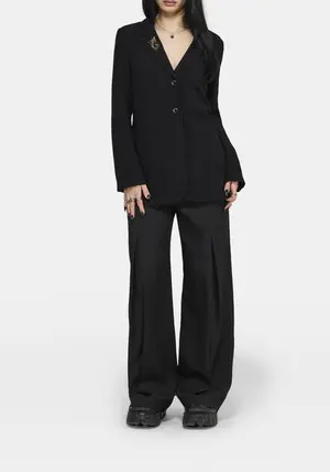 DISTURBIA Ellis Embroidered Longline Blazer