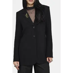 DISTURBIA Ellis Embroidered Longline Blazer