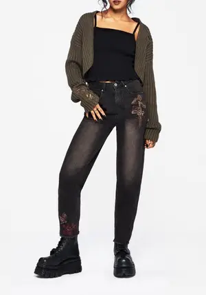 DISTURBIA High-waisted Ankle Jeans