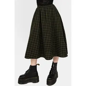DISTURBIA Terra Midi Skirt - Green
