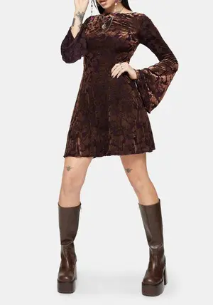 DISTURBIA Sienna Devore Cowl Mini Dress