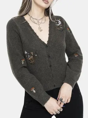 DISTURBIA Hexborn Baba Yaga Knit Cardigan