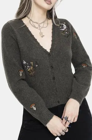 DISTURBIA Hexborn Baba Yaga Knit Cardigan