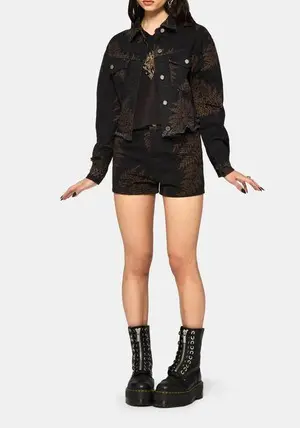 DISTURBIA Ruin Fern Distressed Denim Jacket