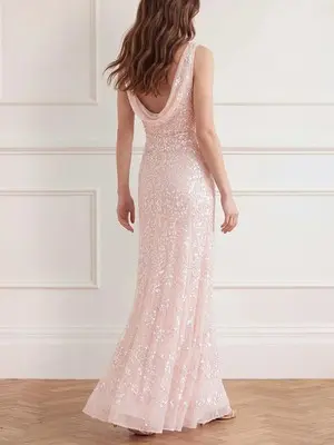 NEEDLE & THREAD Freya Embellished Georgette Gown