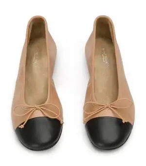 TONY BIANCO Ballet Flats With Bow Detailing And Cap Toe