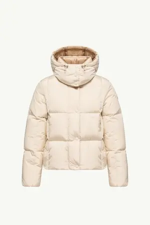 Moncler Castlenew Hooded Down Jacket - White