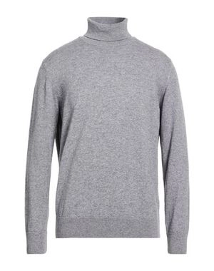 Eleventy Platinum Man Turtleneck Sky Blue Size L Cashmere Grey
