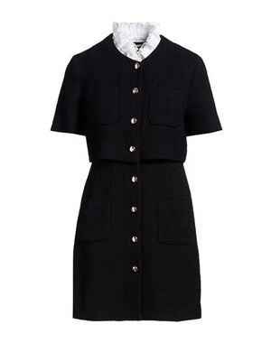 Sandro Mini Dress Size Cotton, Viscose, Acrylic, Polyamide - Black