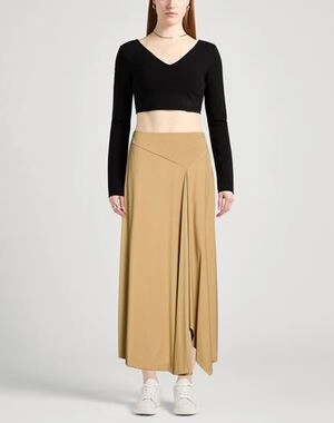 MANILA GRACE Midi Skirt Sand Size Polyester, Viscose, Wool, Elastane