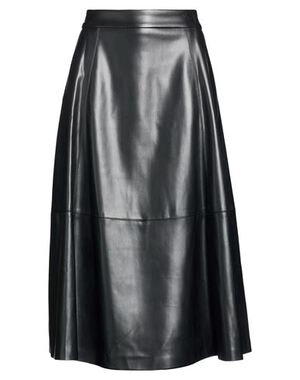 MANILA GRACE Midi Skirt Size Polyurethane, Polyester - Black