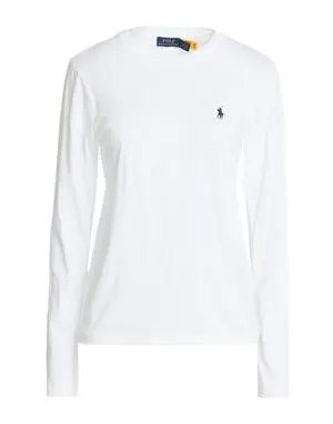 Polo Ralph Lauren Cotton Jersey Long Sleeve Crewneck T-shirt - White
