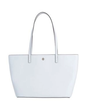 Tory Burch Textured Leather Tote Bag With Top Handles And Detachable Shoulder Strap - Light Blue