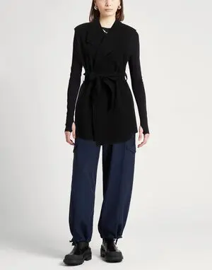 CARLA G. Wool And Polyamide Belted Sleeveless Coat