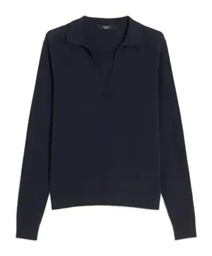 Max Mara Long Sleeve Lapel Polo Shirt