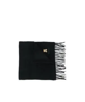 Moschino Logo-embroidered Fringed Scarf