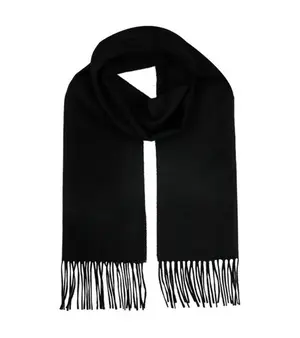 Moschino Logo-embroidered Fringed Scarf