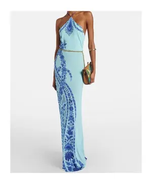 Etro Printed Backless Dress