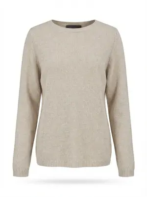 Max Mara Round-neck Long-sleeved Sweater - Nude