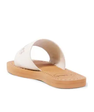 Chloé Logo Embossed Denim Slides