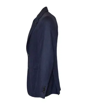 LARDINI Herringbone Two-button Blazer