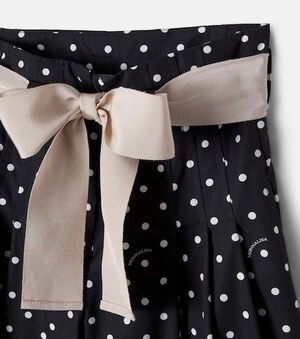 Monnalisa Polka-dot Cotton Poplin Pants