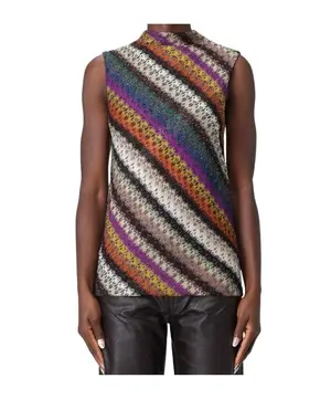Missoni Lamé Crewneck Sleeveless Jumper