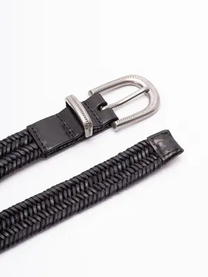 Brunello Cucinelli Braided Buckled Belt