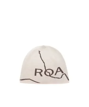 ROA Logo-detail Beanie - Cream