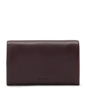 ALLSAINTS Lambskin Harluna Wallet - Red