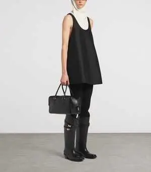 Balenciaga Wool-silk Scoop-neck Top